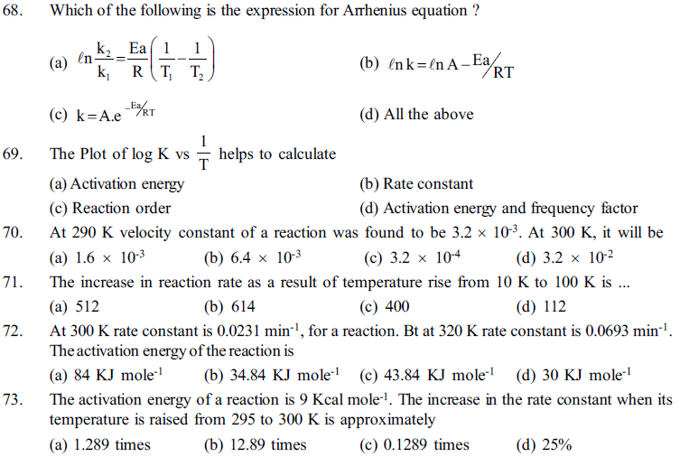 NEET UG Chemistry Chemical Kinetics MCQs with Answers